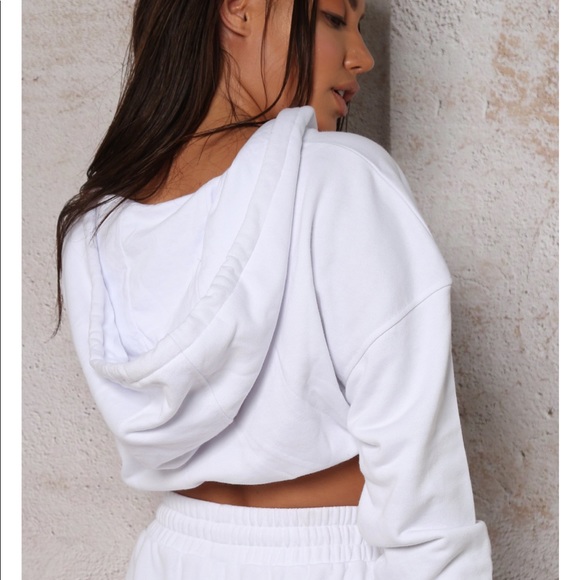 neu apparel | Tops | Neu Apparel Cropped Track Hoodie Top S | Poshmark